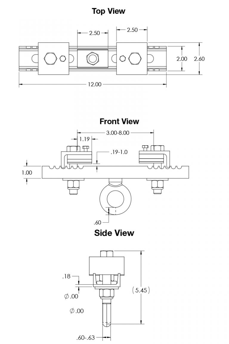 Beam Clamp – BC16-21-0 Low Profile Beam Clamp With Open Hang Point